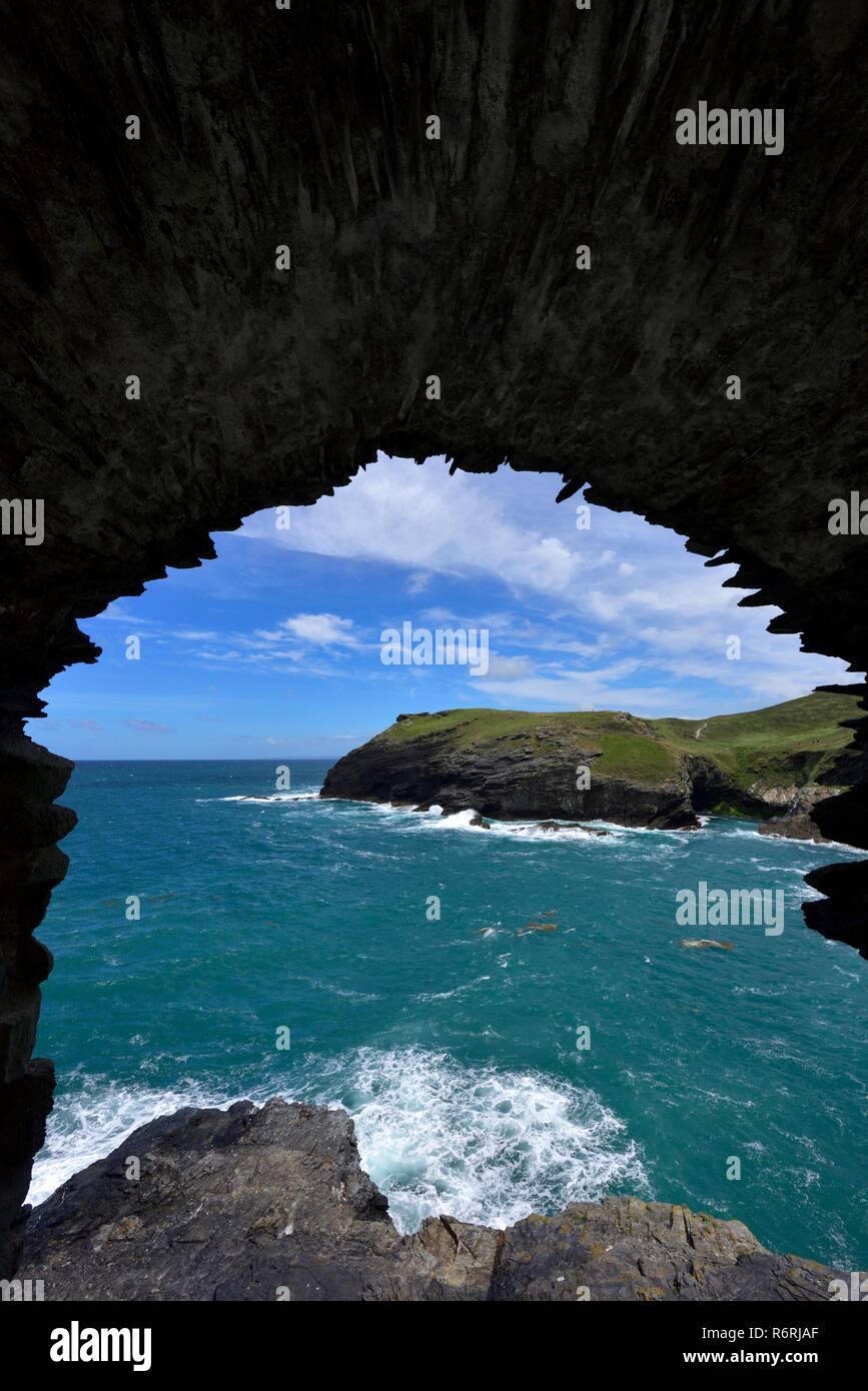 Tintagel castle landing gate, Island Peninsula,Cornwall,England,UK ...
