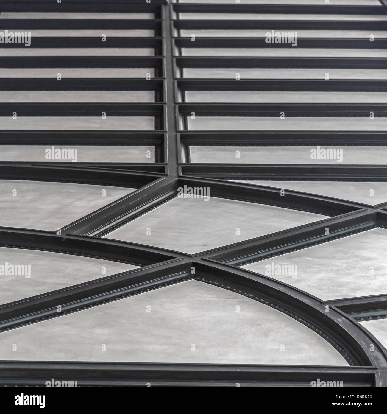 Ribbed ceiling with radial and horizontal pattern Stock Photo - Alamy