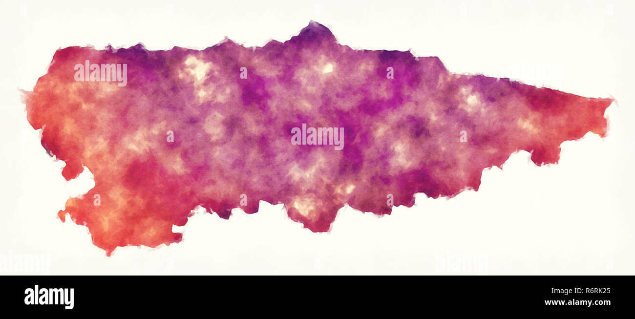 Asturias map hi-res stock photography and images - Alamy