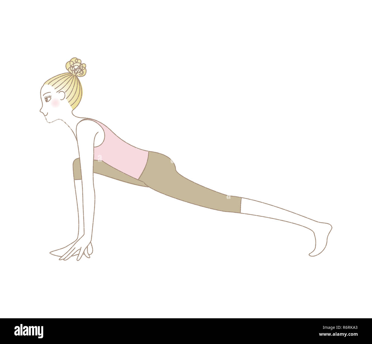 Yoga pose, woman in High Lunge Pose Stock Photo - Alamy