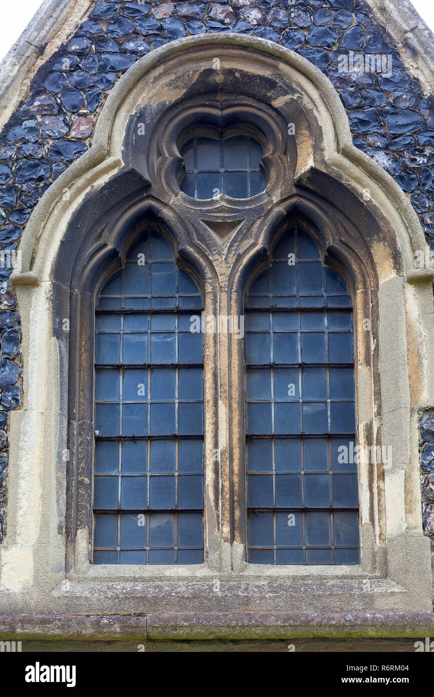 12th century Romanian style Church of St Mary the Virgin, decorative ...