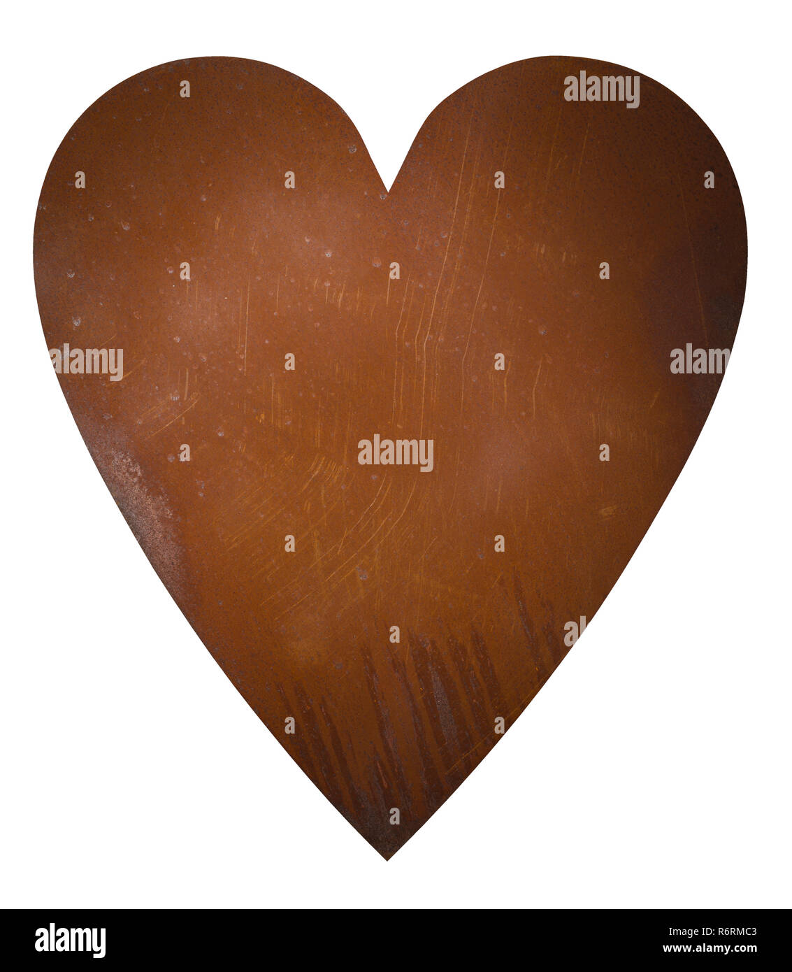 Rusty Heart isolated on white background Stock Photo - Alamy