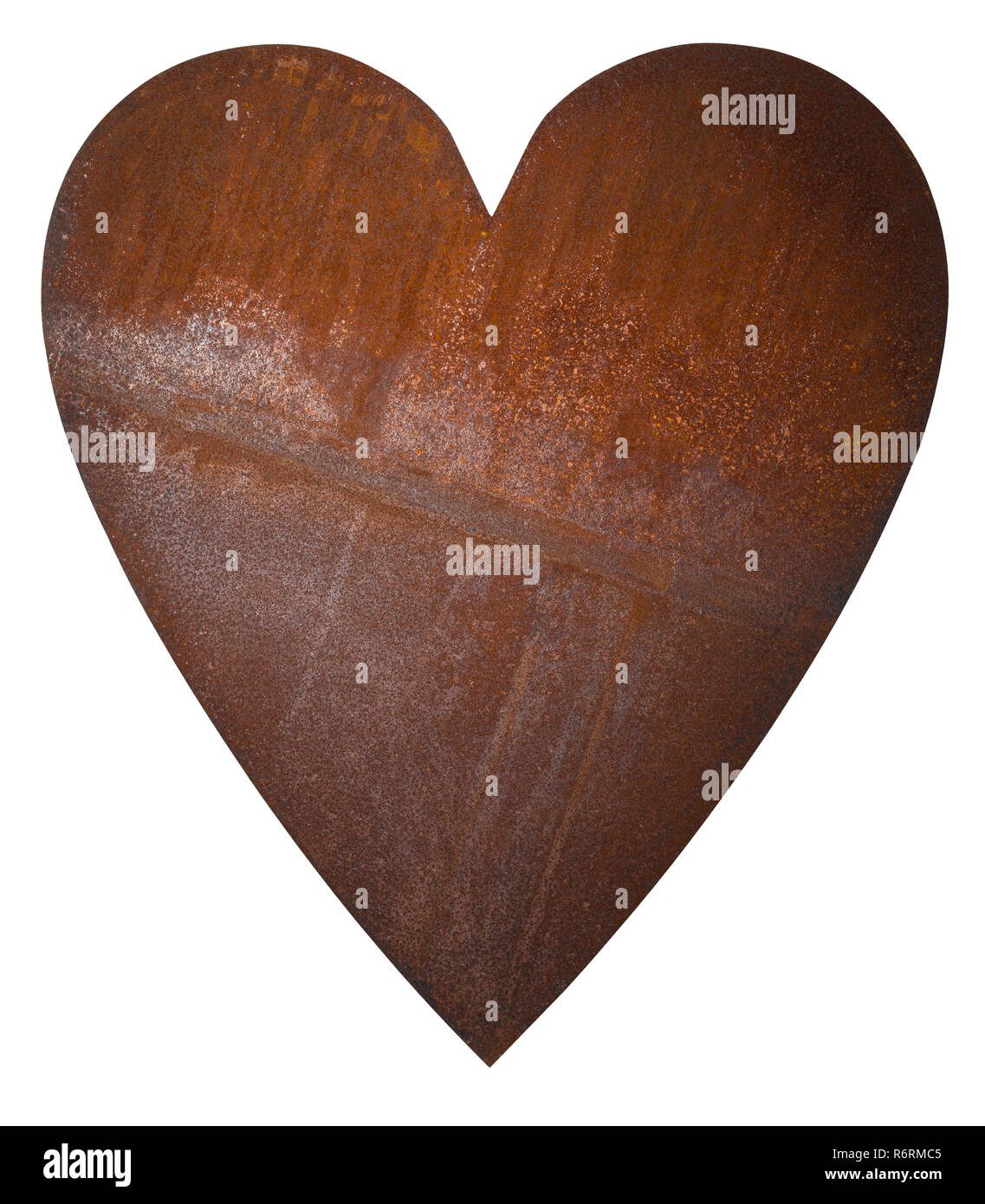 Rusty Heart isolated on white background Stock Photo - Alamy