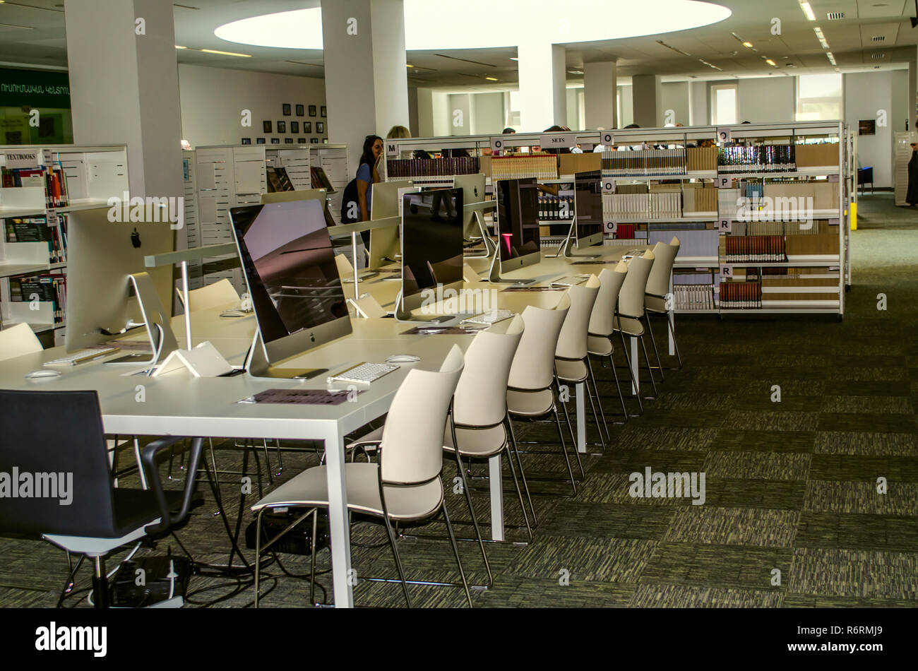 Empty computer classroom chairs hi-res stock photography and images - Alamy