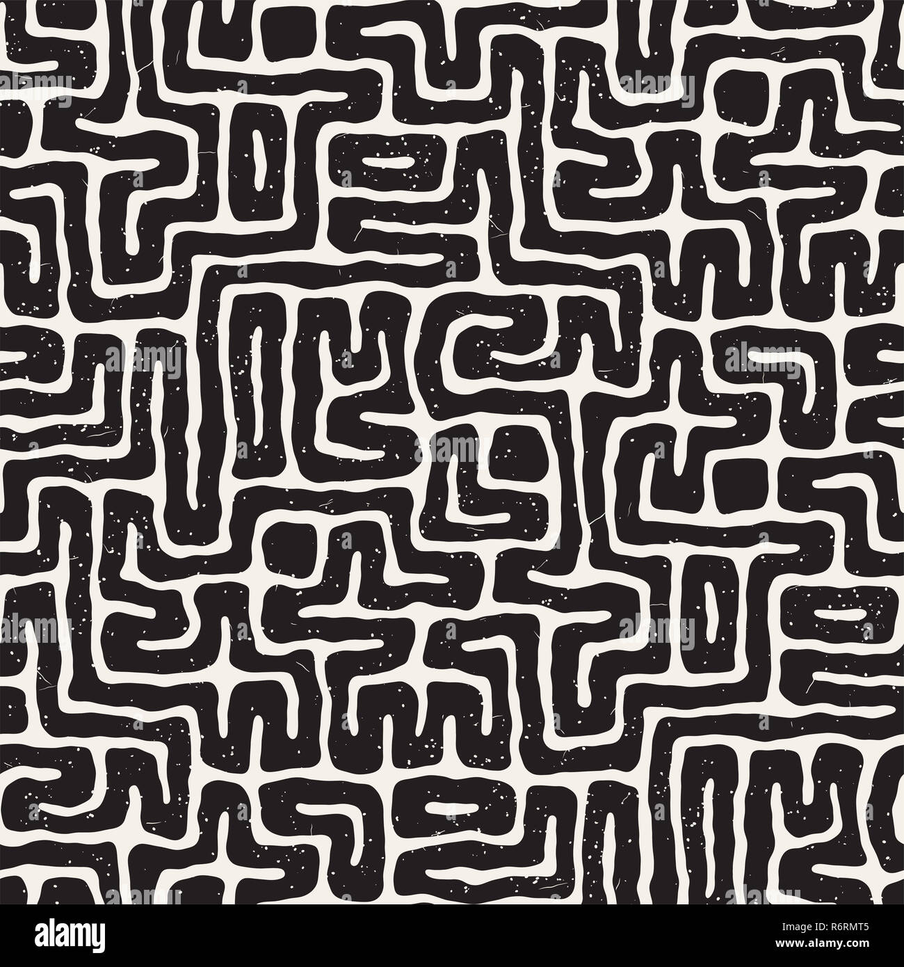 Vector seamless geometric maze pattern hi-res stock photography and ...