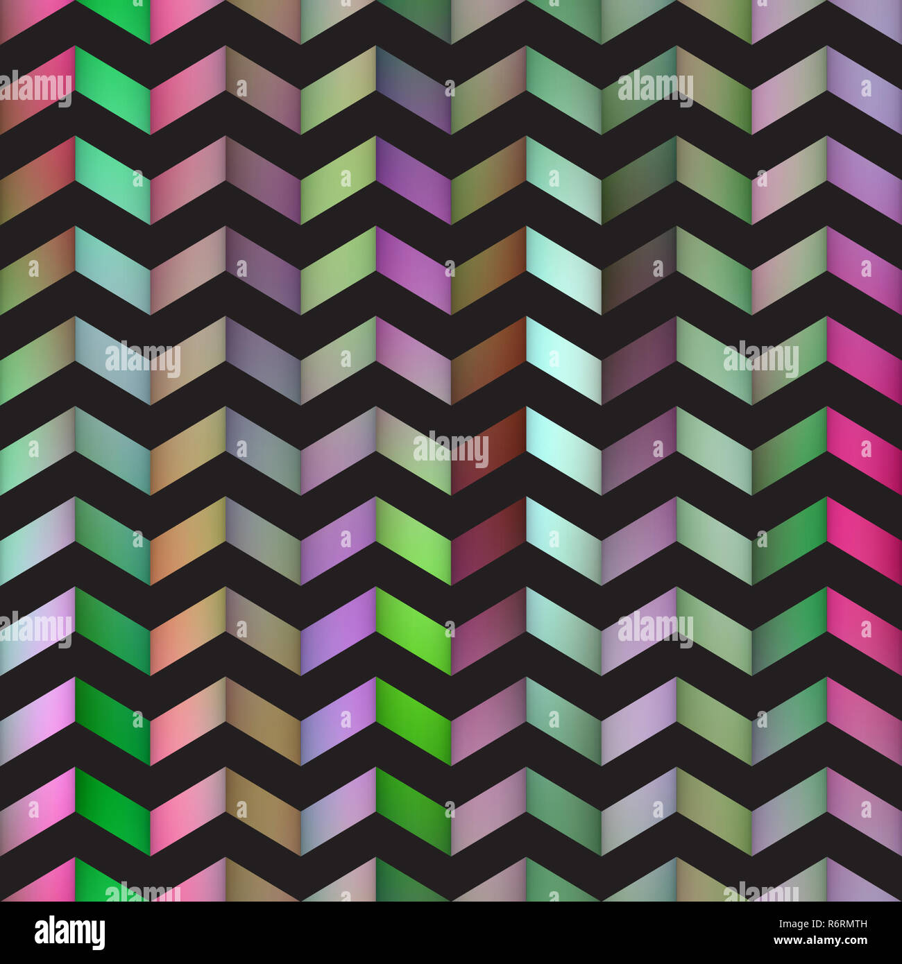 Purple And Green Chevron Pattern