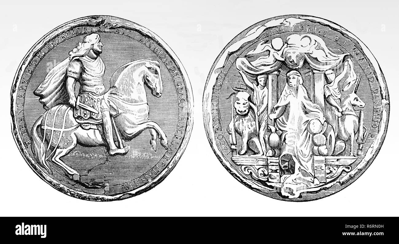 King James II's Great Seal of the Realm, or Great Seal of the United ...