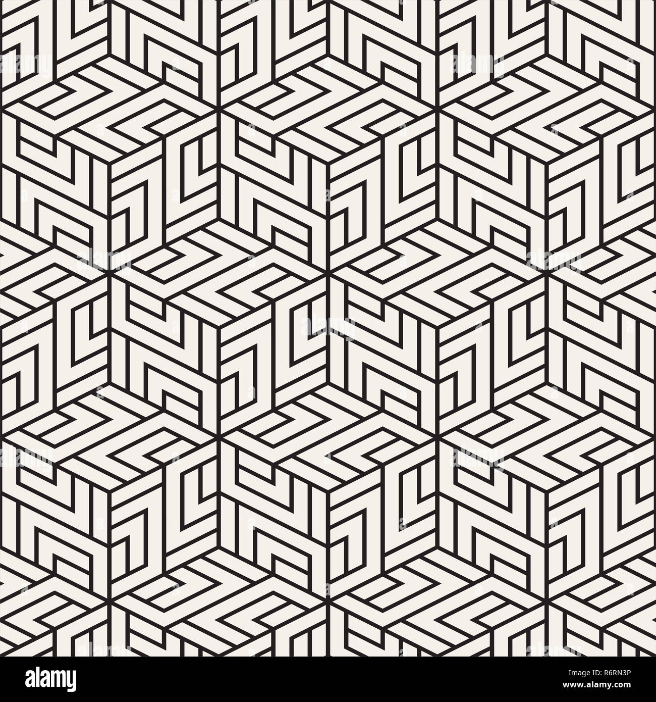 Vector Seamless Lattice Pattern Modern Stylish Texture With Monochrome