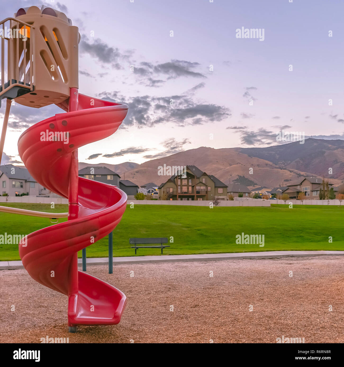 Slide playground spiral hi-res stock photography and images - Alamy