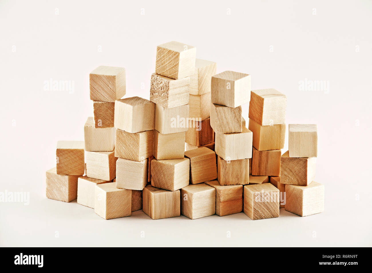 Wooden square blocks Stock Photo - Alamy