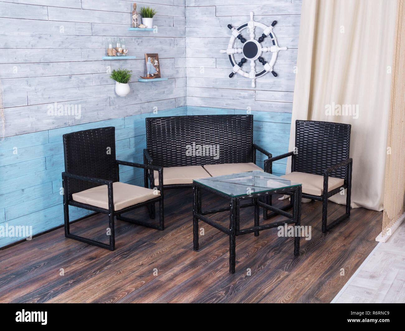 interior in maritime style Stock Photo - Alamy