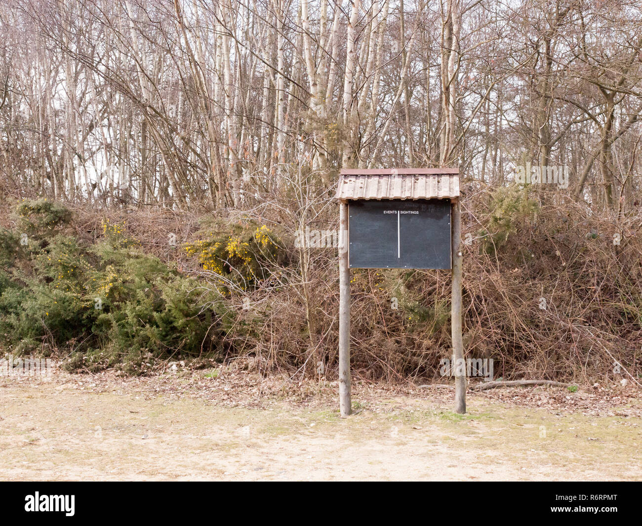 signboard chalk board outside in nature reserve Stock Photo - Alamy