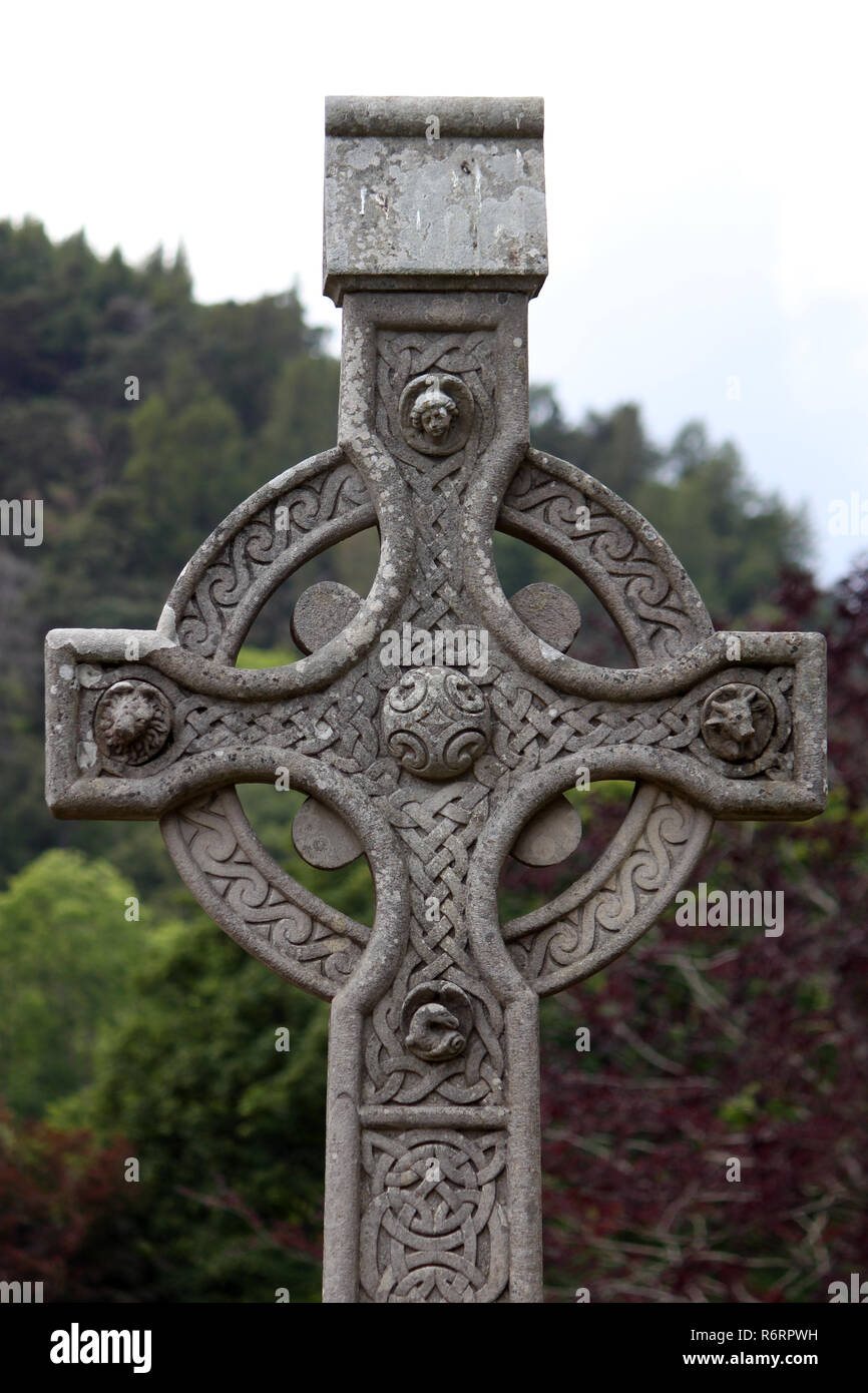 Celtic Stone Cross Stock Photo - Alamy