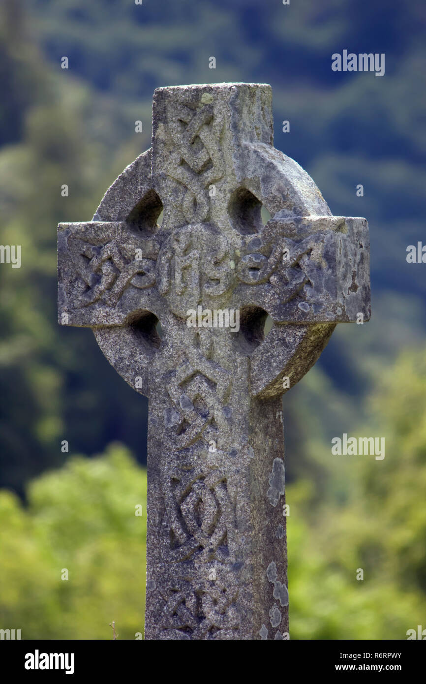 Celtic Stone Cross Stock Photo - Alamy