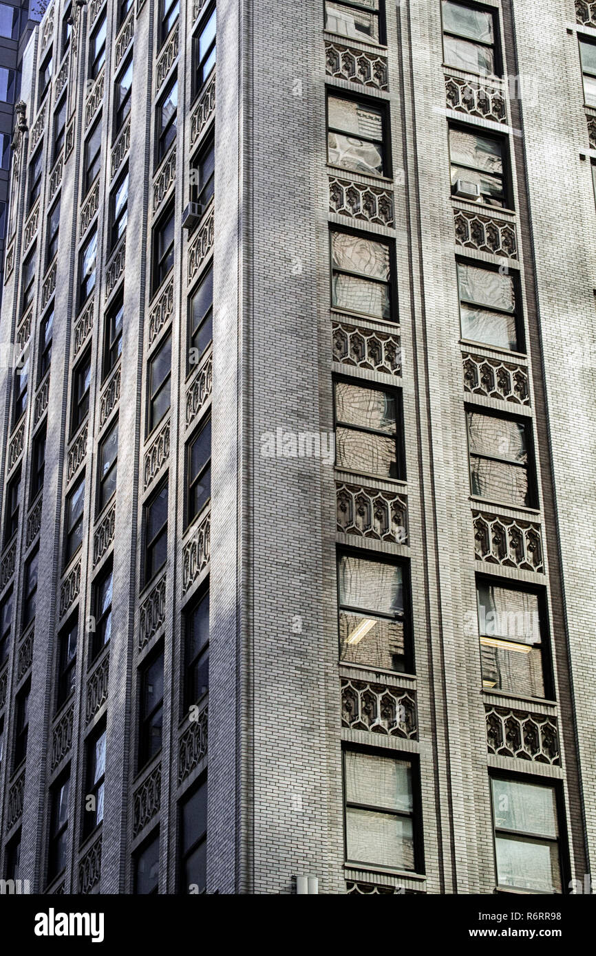 corner building gray bricks New York urban architecture Stock Photo - Alamy