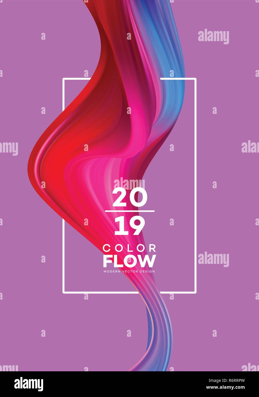 Modern colorful flow poster. Wave Liquid shape in color background. Art ...