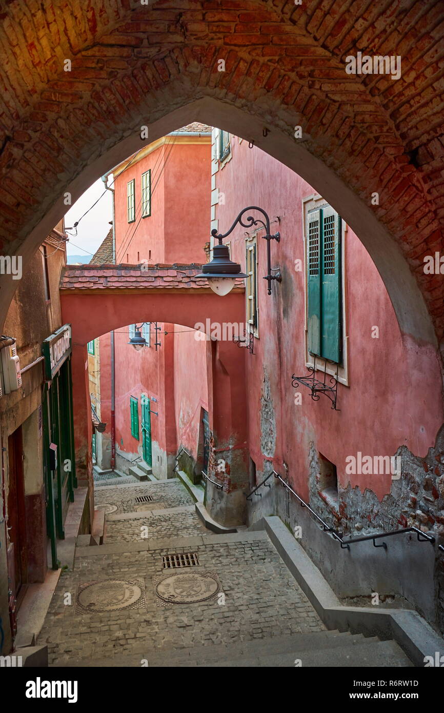 Sibiu old town, Transylvania, Romania Stock Photo - Alamy