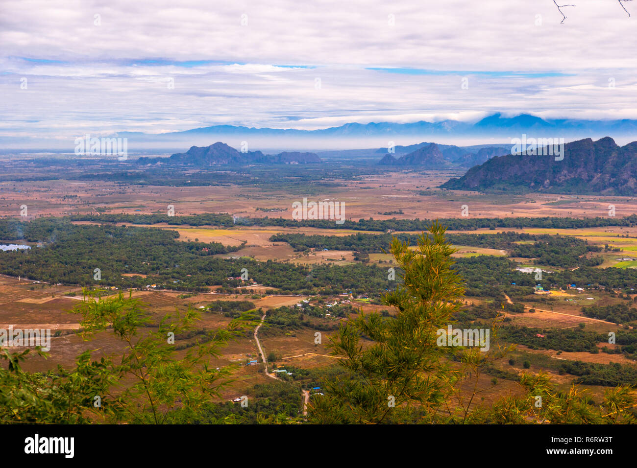 View from Mount Zwegabin, Hpa-An, Myanmar Stock Photo - Alamy