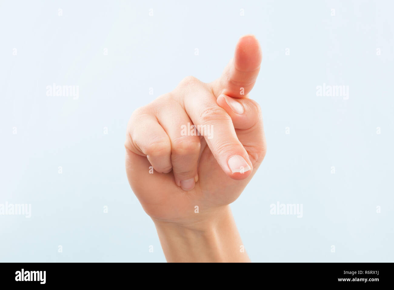 American sign language P Stock Photo - Alamy