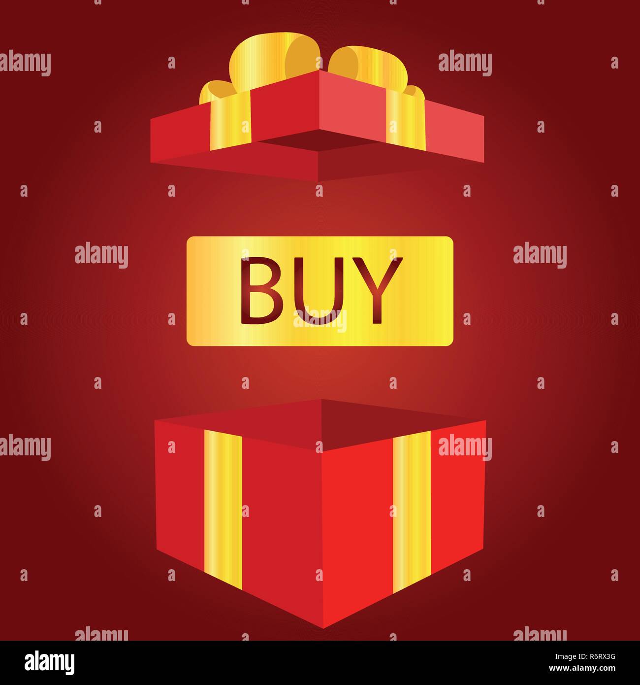 big sale open gift box. concept of prize or bonus for customer and ...