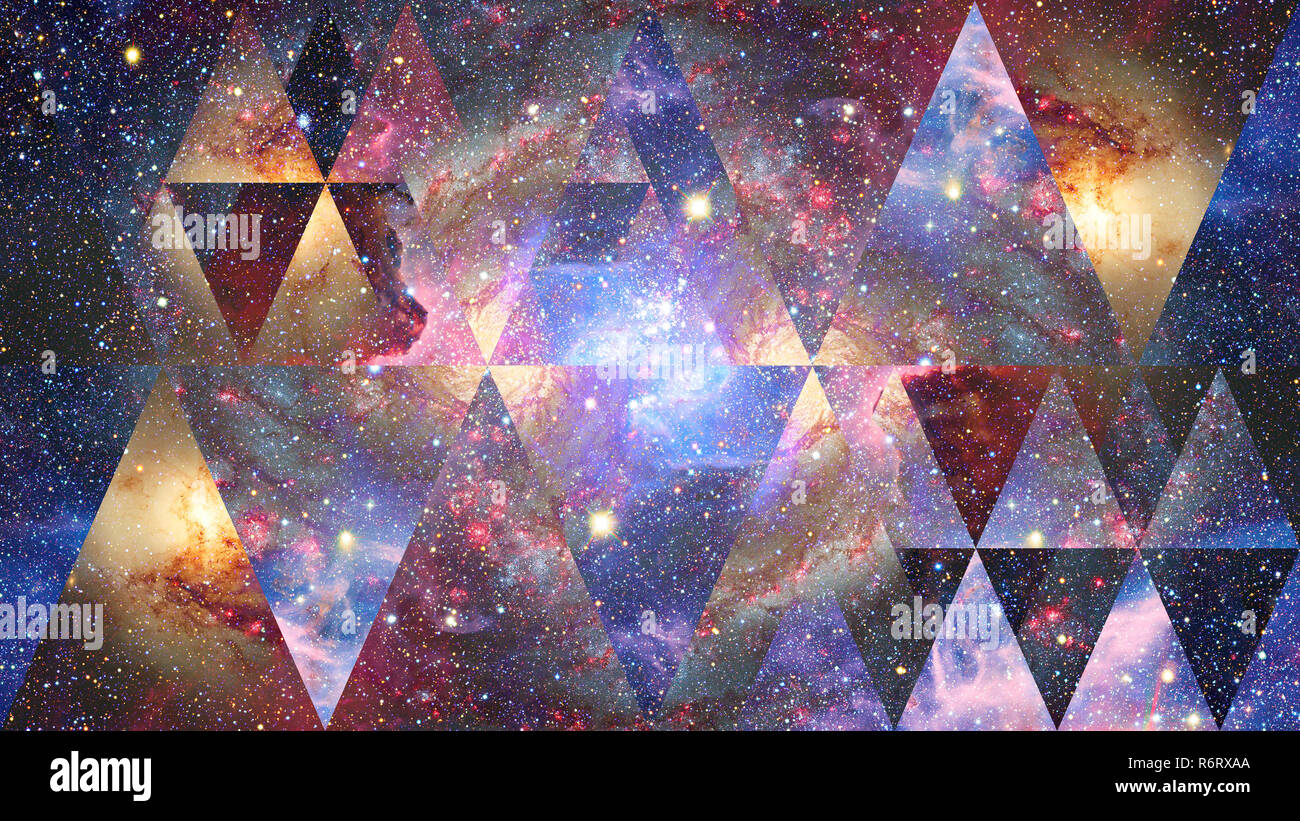 Nebula space and sacred geometry. Elements of this image furnished by ...