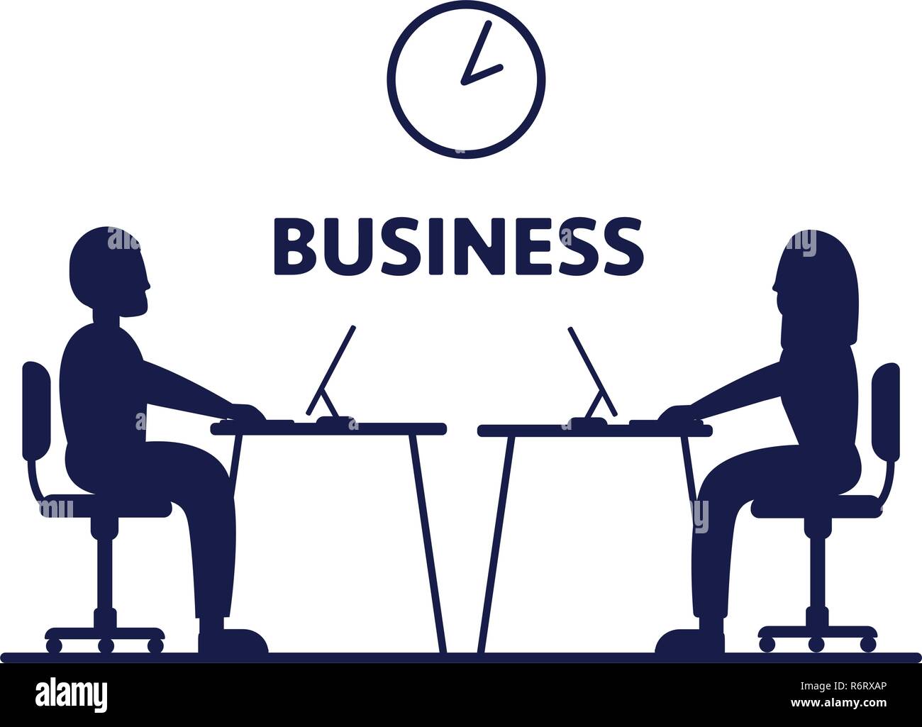 Office workers icon illustration isolated vector sign symbol Stock ...