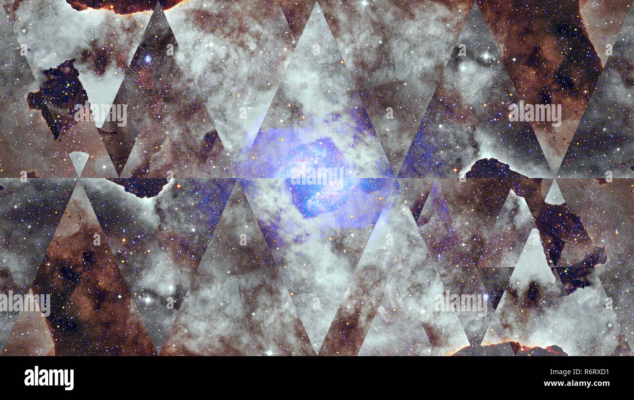 Nebula space and sacred geometry. Elements of this image furnished by ...