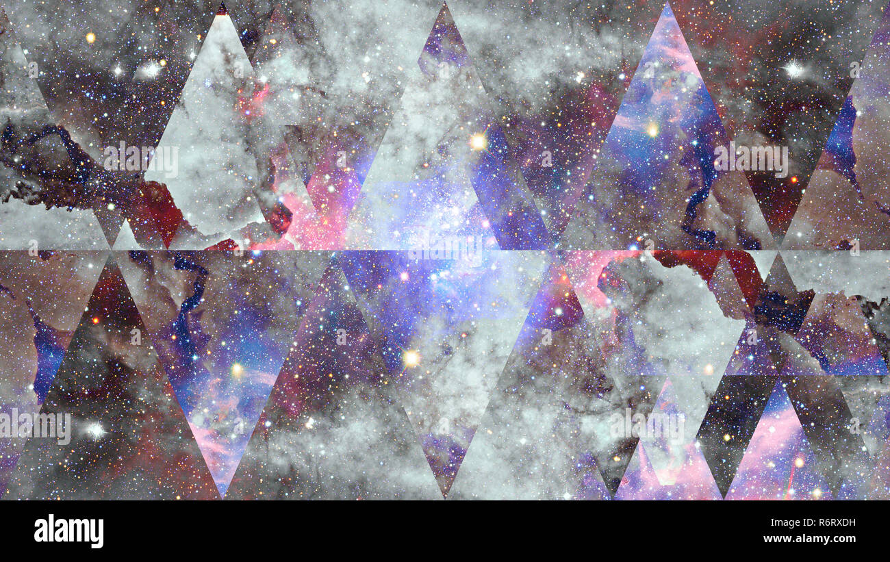 Nebula space and sacred geometry. Elements of this image furnished by ...