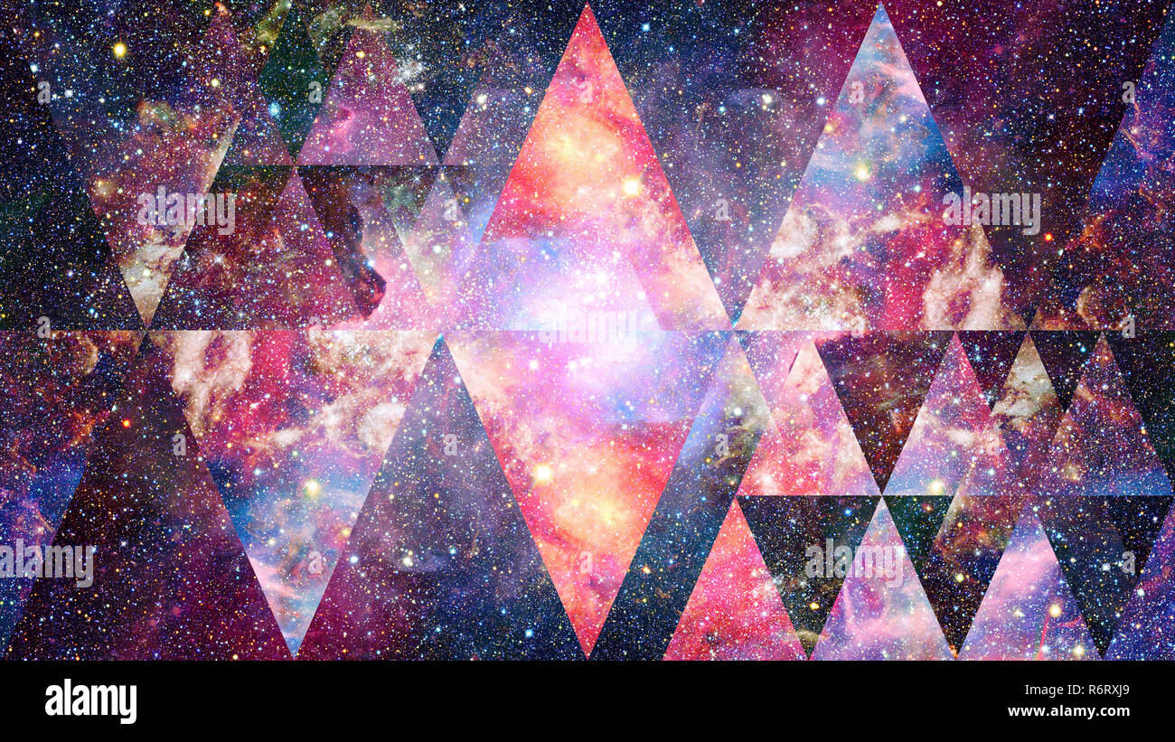 Nebula space and sacred geometry. Elements of this image furnished by ...