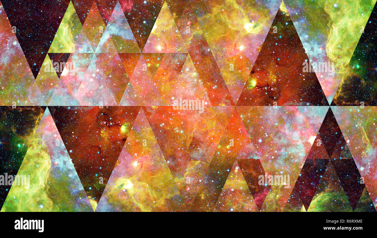 Nebula space and sacred geometry. Elements of this image furnished by ...