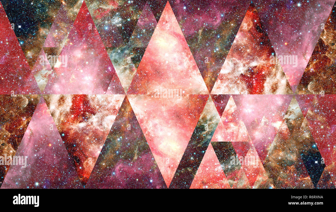 Nebula space and sacred geometry. Elements of this image furnished by ...