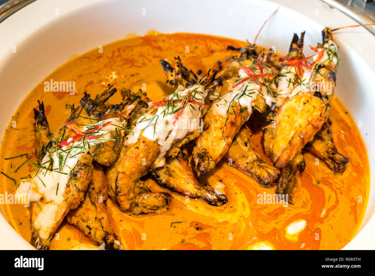 Tiger Prawn Curry Stock Photo - Alamy