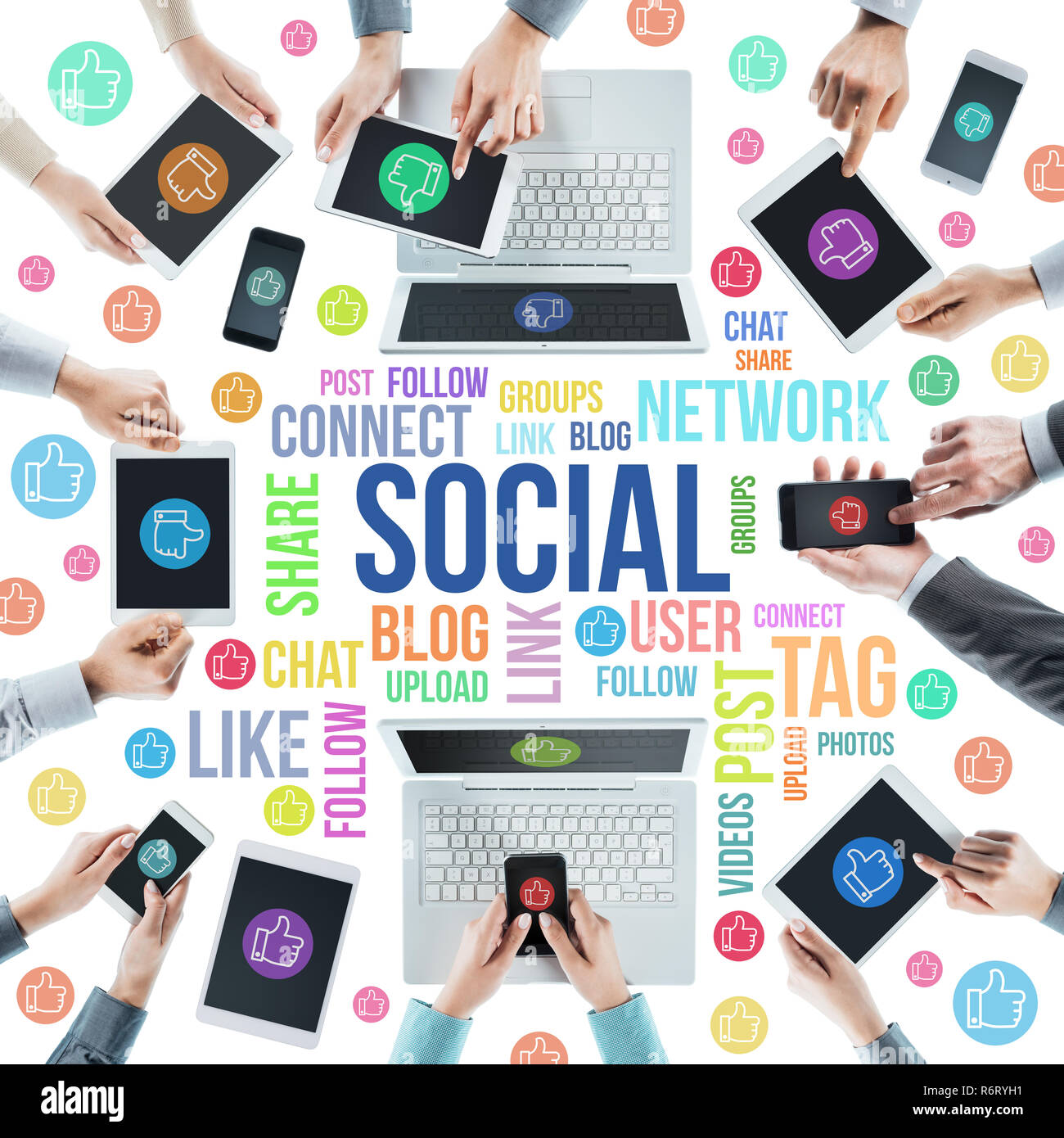 Social network community Stock Photo - Alamy