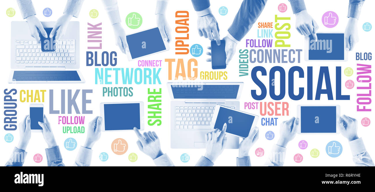 Social network community Stock Photo - Alamy