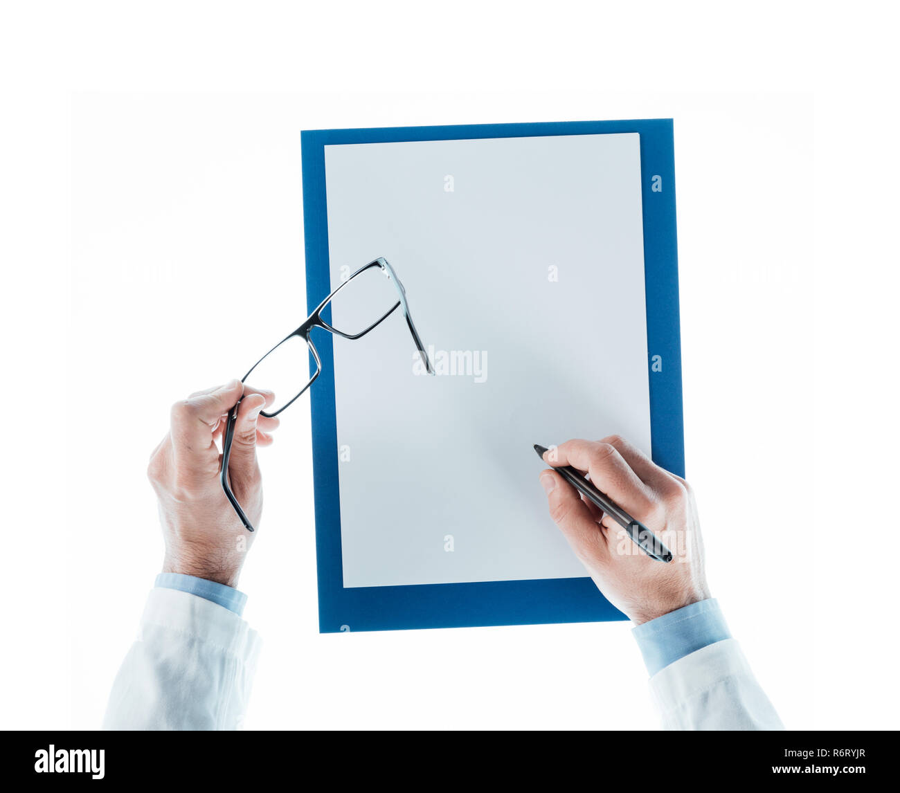 Doctor writing a prescription Stock Photo - Alamy