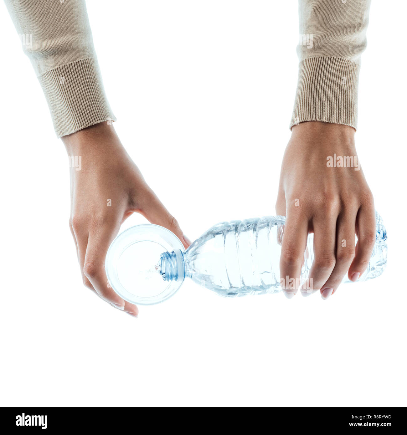 Woman pouring pure water cup hi-res stock photography and images - Alamy