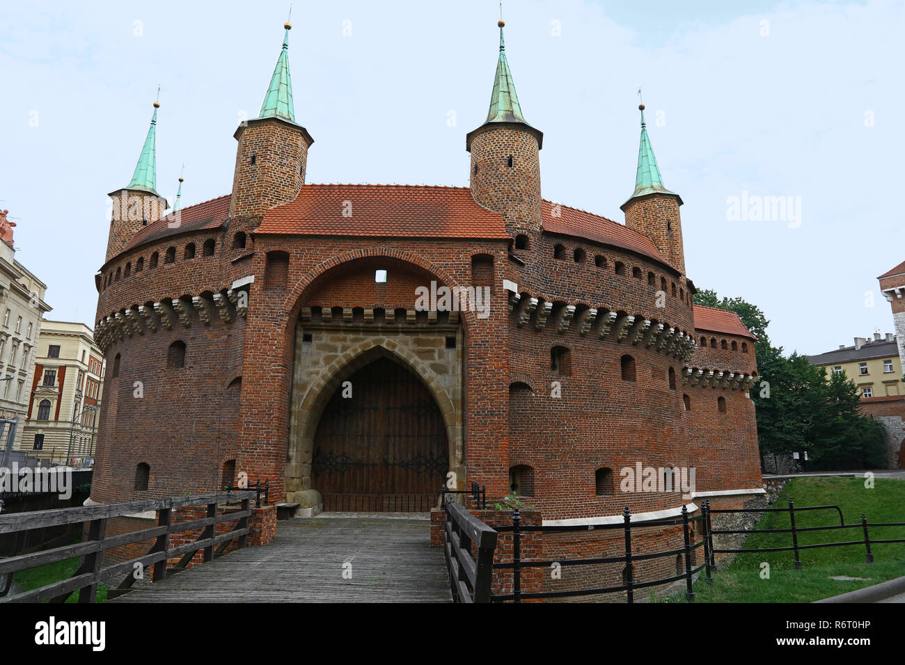 Krakow Barbican medieval outpost, Poland Stock Photo - Alamy