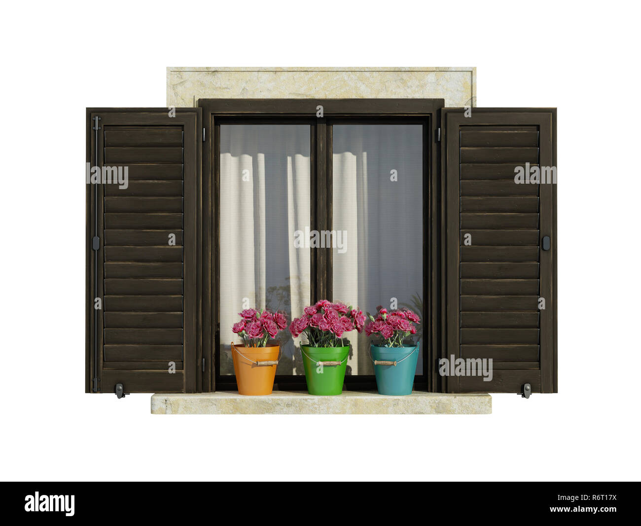 Old house white facade Cut Out Stock Images & Pictures - Alamy