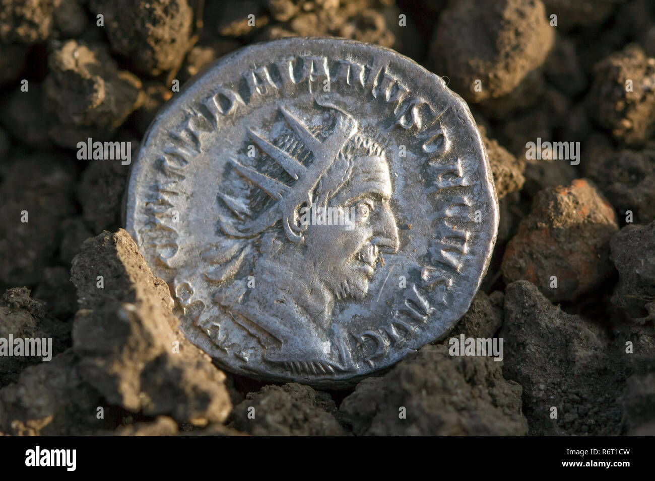 Hand holding Roman denarius (Roman silver coin Stock Photo - Alamy