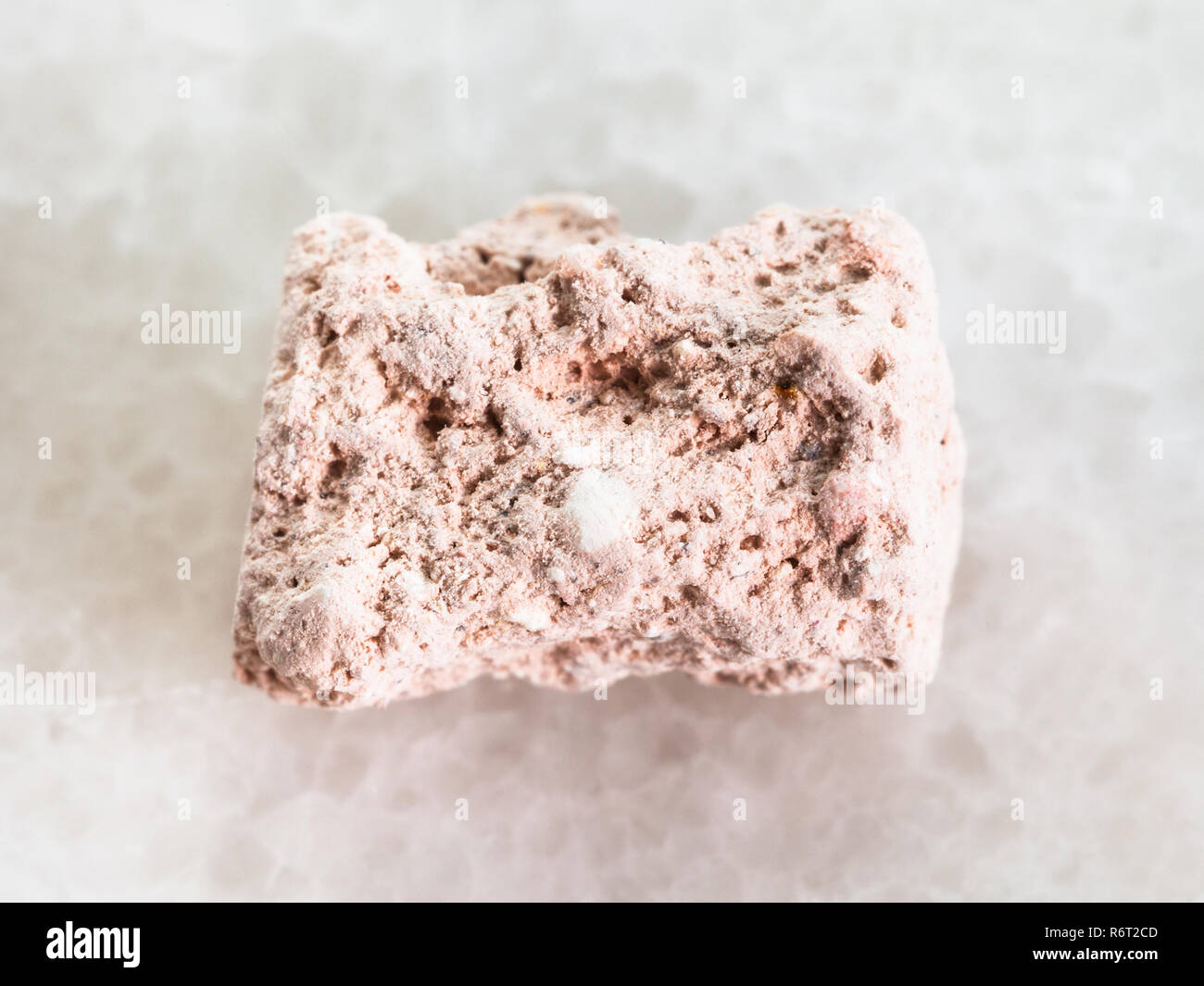 rough Kaolinite stone on white marble Stock Photo - Alamy
