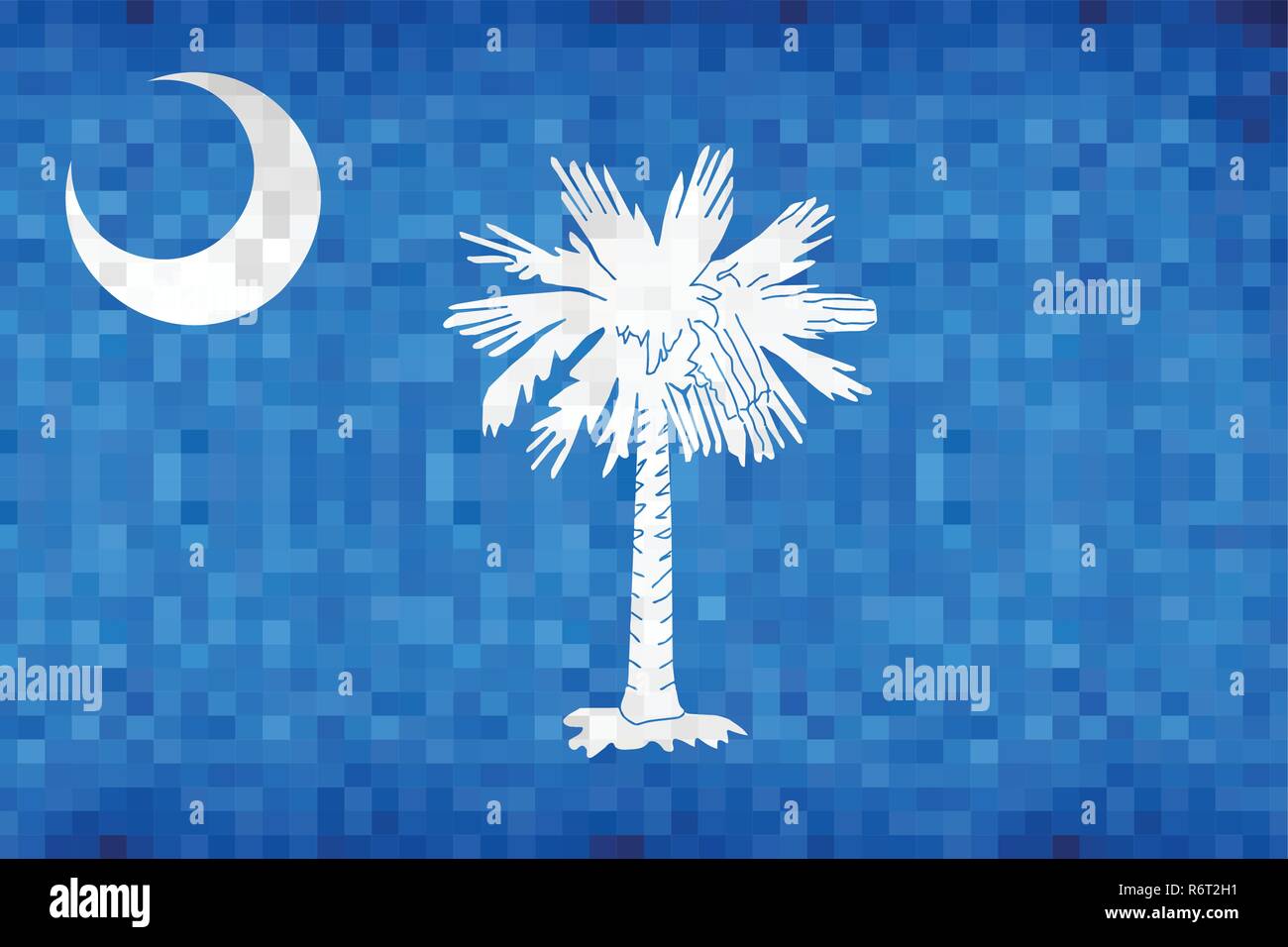 Abstract grunge mosaic flag of South Carolina - illustration, The flag ...