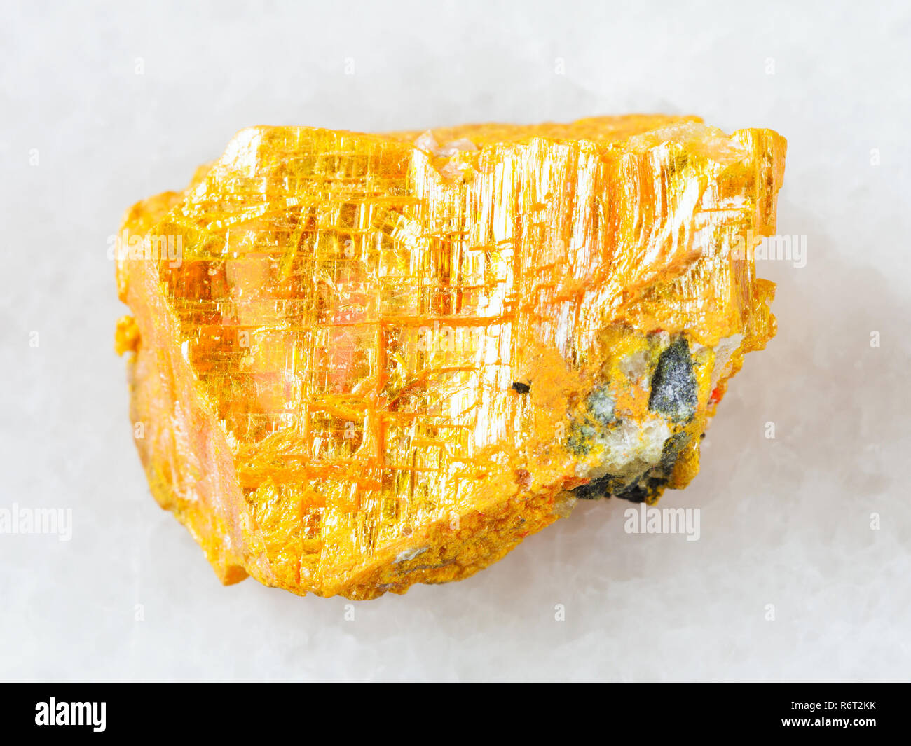 rough native orpiment stone on white Stock Photo - Alamy