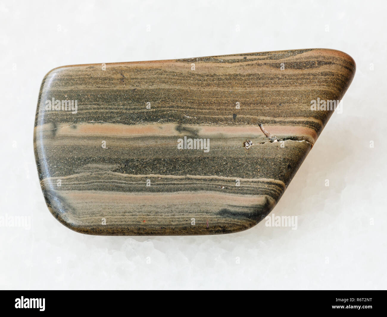 polished marl shale stone on white Stock Photo - Alamy