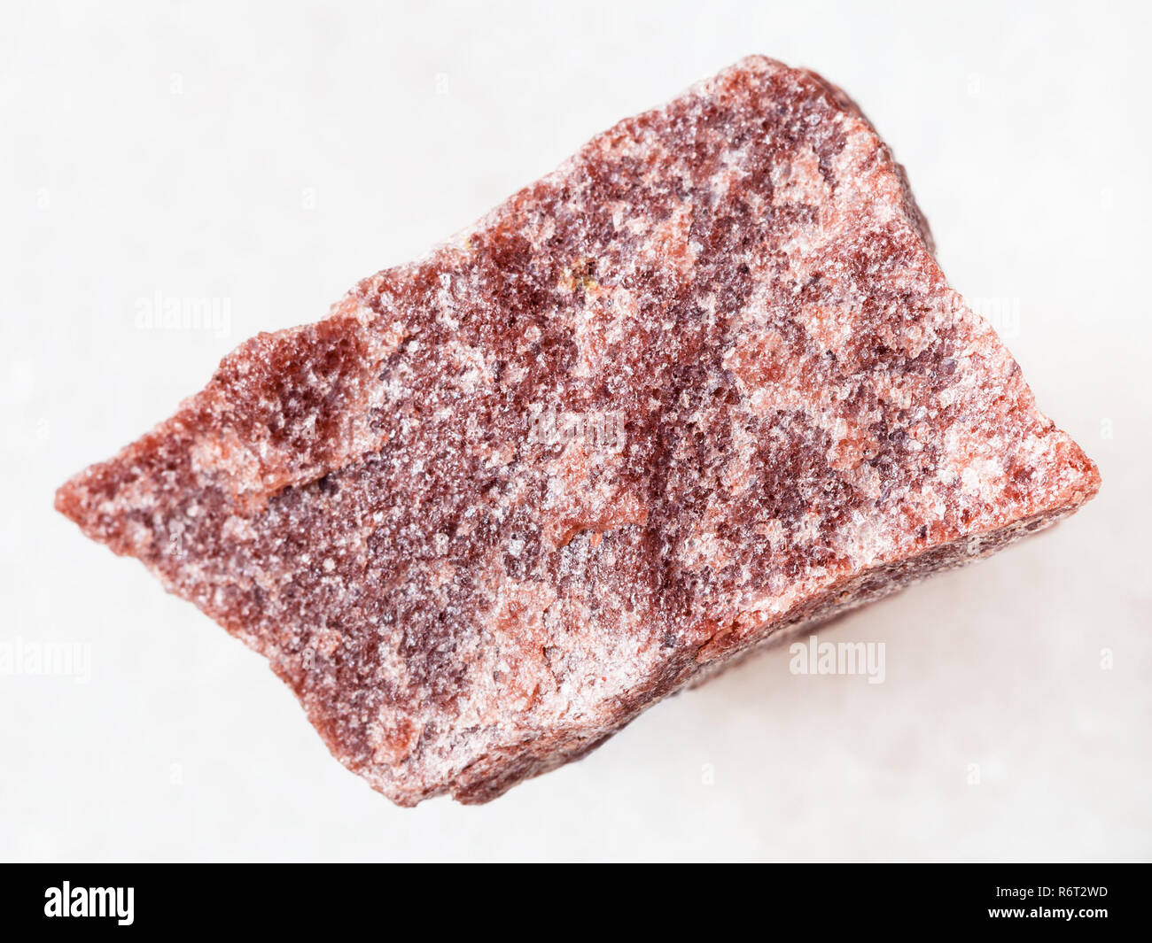 rough pink Quartzite stone on white Stock Photo - Alamy