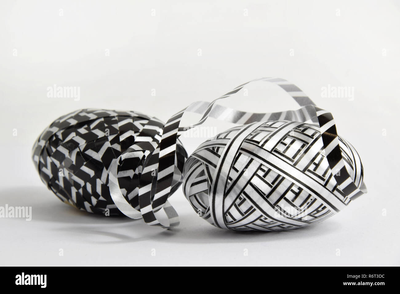 Curling Ribbon - Colorful gift wrapping band on white background Stock ...