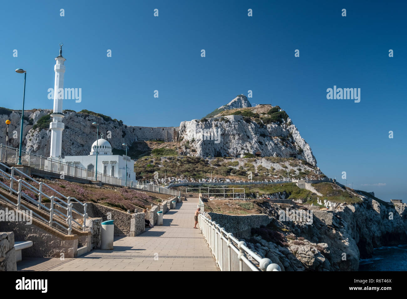 View of the Rock of Gibraltar and the Ibrahim-al-Ibrahim Mosque from ...