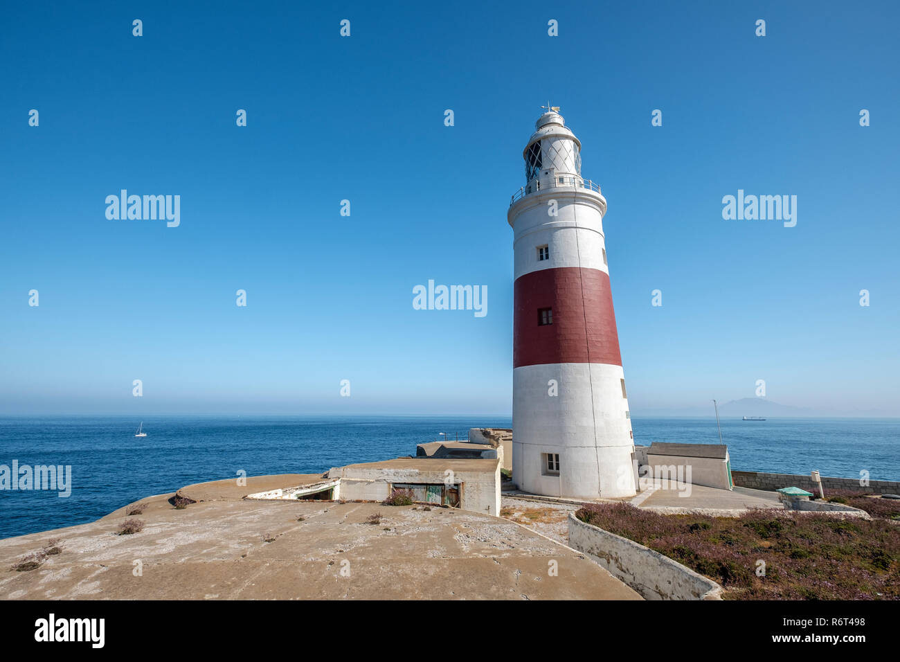 Trinity House Lighthouse. Europa Point. Gibraltar Stock Photo - Alamy