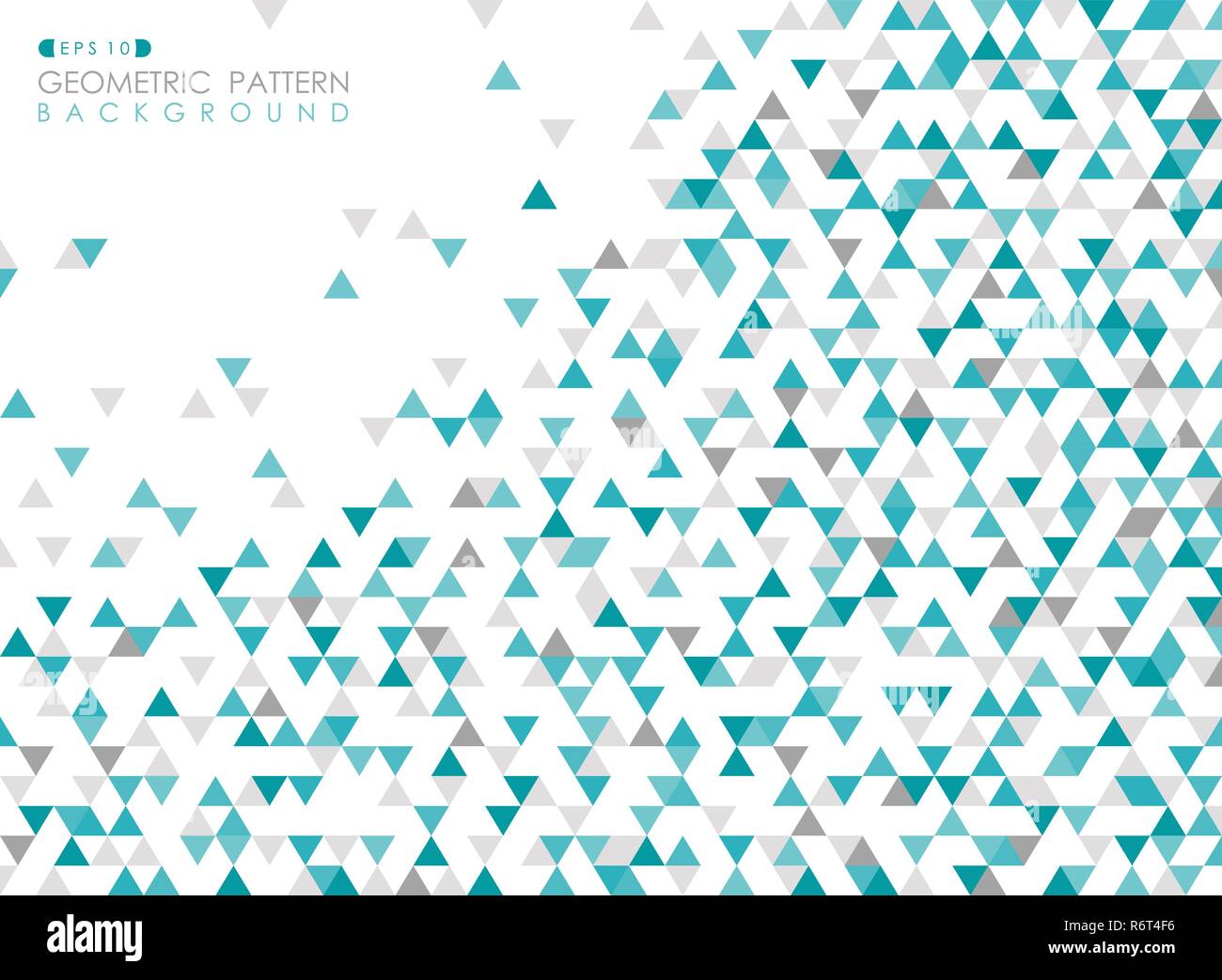 Abstract of blue triangle geometric pattern cover background, vector ...