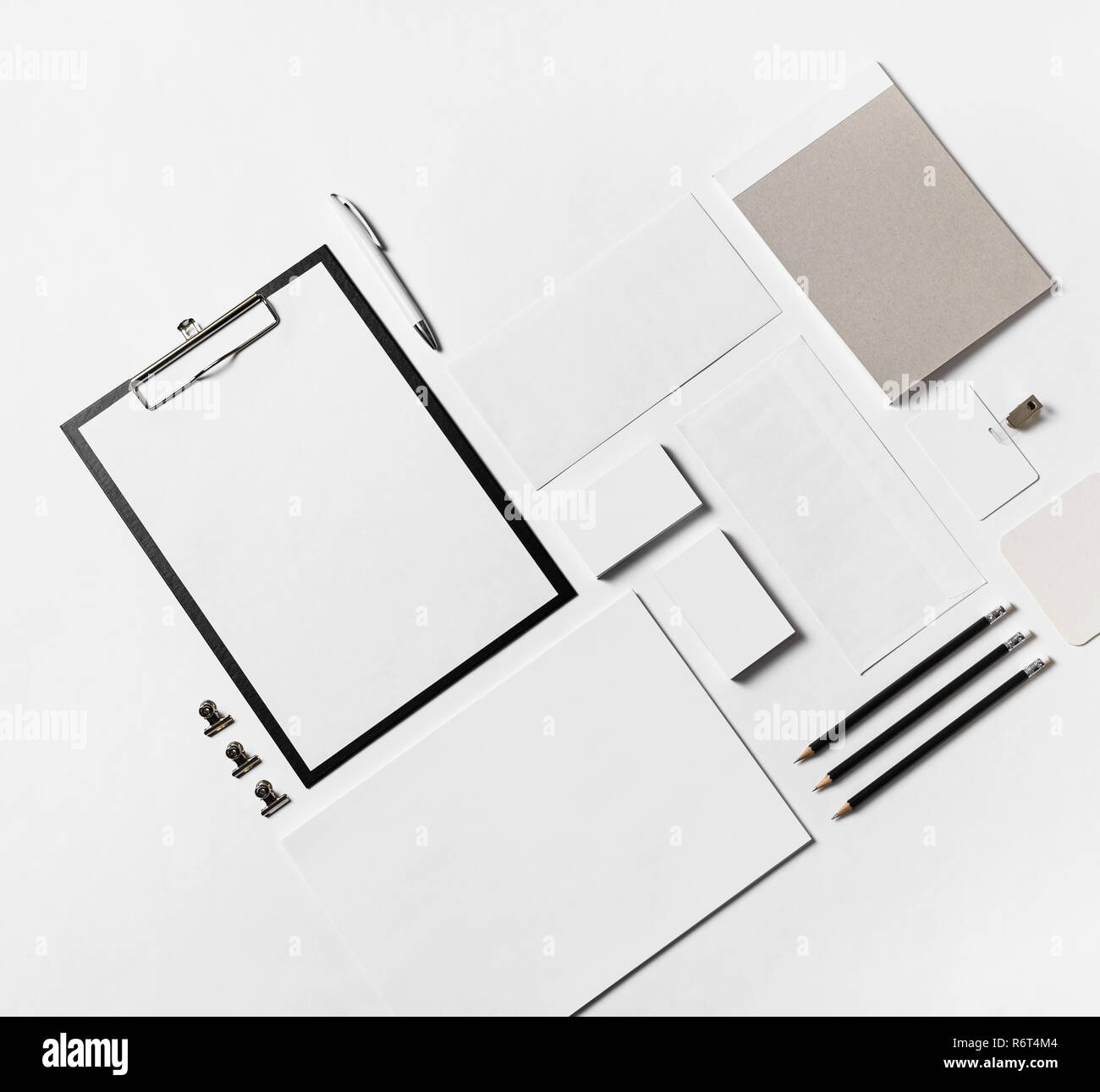 Blank stationery set Stock Photo - Alamy