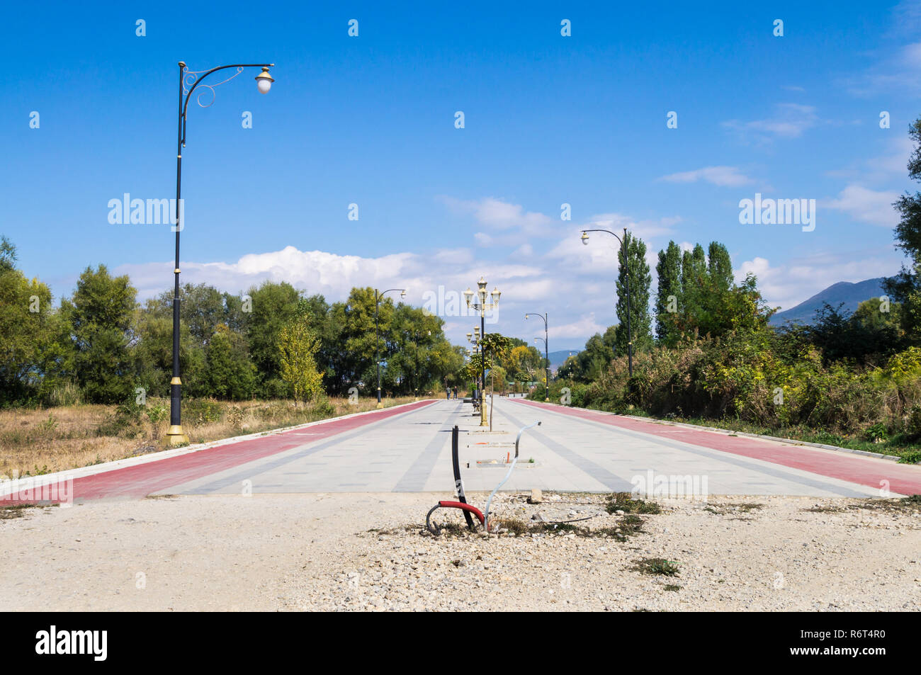 Ohrid, Macedonia, under construction. From sandy path into fancy ...